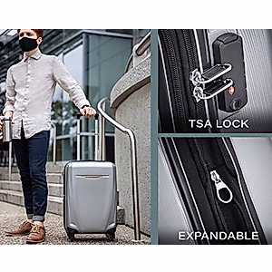 Samsonite Winfield 3 DLX Hardside Luggage with Spinners, Carry-On 20-Inch, Silver