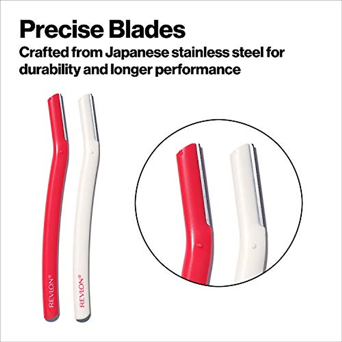 Dermaplaning Tool by Revlon, Facial Razor & Hair Removal Tool, High Precision Blade,Smooth & Even Skin, Stainless Steel (Pack of 2)