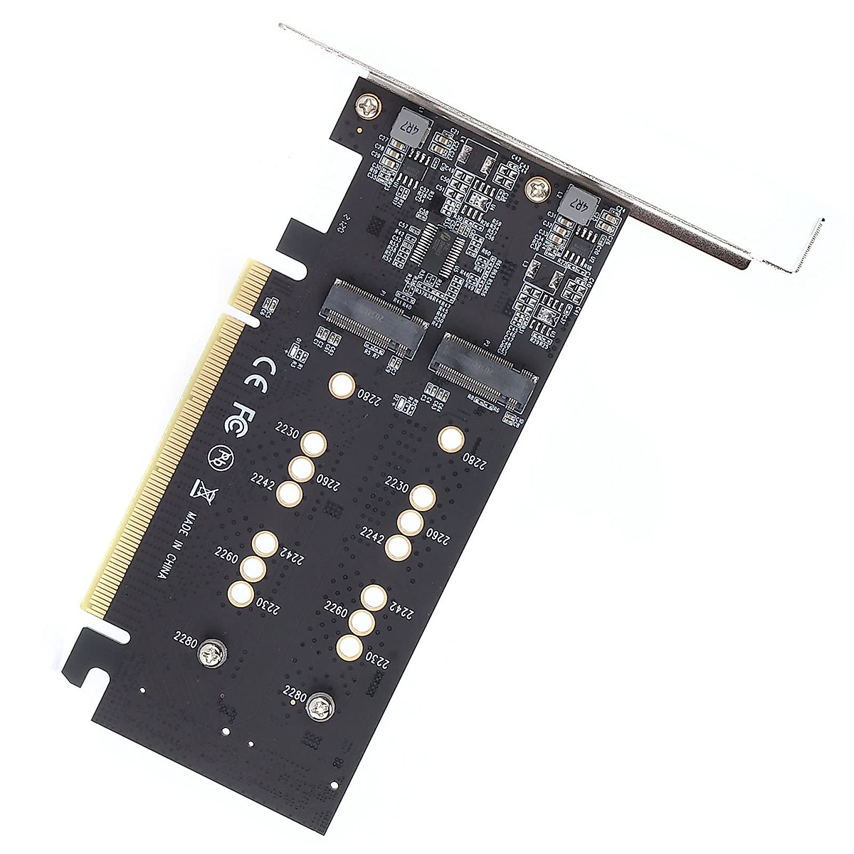 Nvme Pcie Card, Pcie Nvme Adapter NVME Two‑Plate Design 3.0 X16 Great Workmanship Environmentally Durable for Computer for Desktop for Replacement for PC