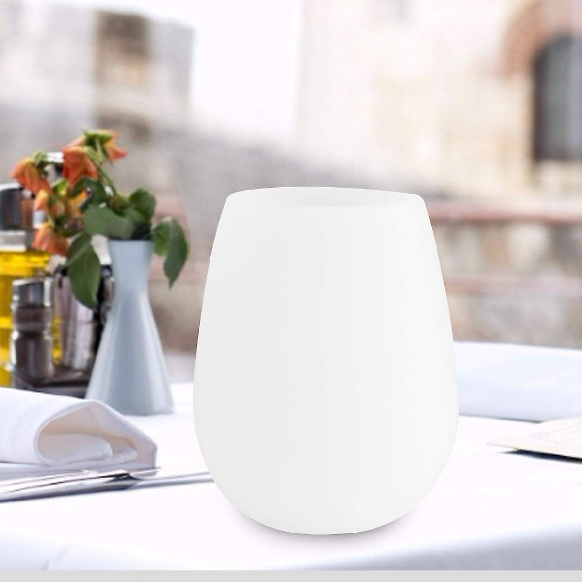 Easy To Wine Cup, Reusable Durable Silicone Glass, Portable Soda for Cocktails Beer Water