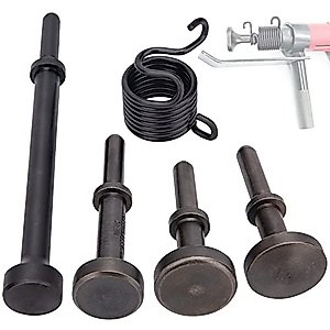 Smoothing Air Hammer Bits Set, 5Pcs Smoothing Air Hammer Tool Kit Air Hammer Accessories Extended Length Pneumatic Chisel Bits with Spring, by ZMCYNG