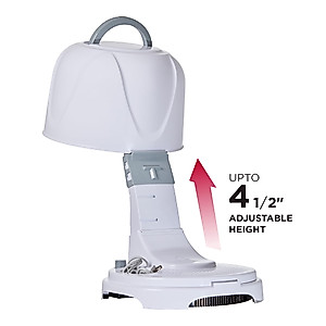 RED by KISS 1875 Watt Ceramic Tourmaline Hood Dryer, 4 Heat Settings Blow Dryer for Home & Salon, Height Adjustable Convenient Hooded Hair Dryer