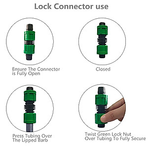 Alovexiong 10 Pieces Drip Irrigation Coupling, 5/8 Inch Universal Connector Drip Tubing Fittings, Compatible with Most 16-17 mm Drip Tape AG Tubing Drip or Sprinkler Systems