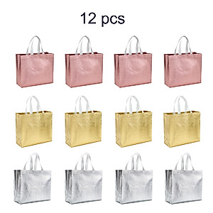 LOOKSGO 12 Pcs Present Gift Bags Reusable Gift Bag for Party Wedding