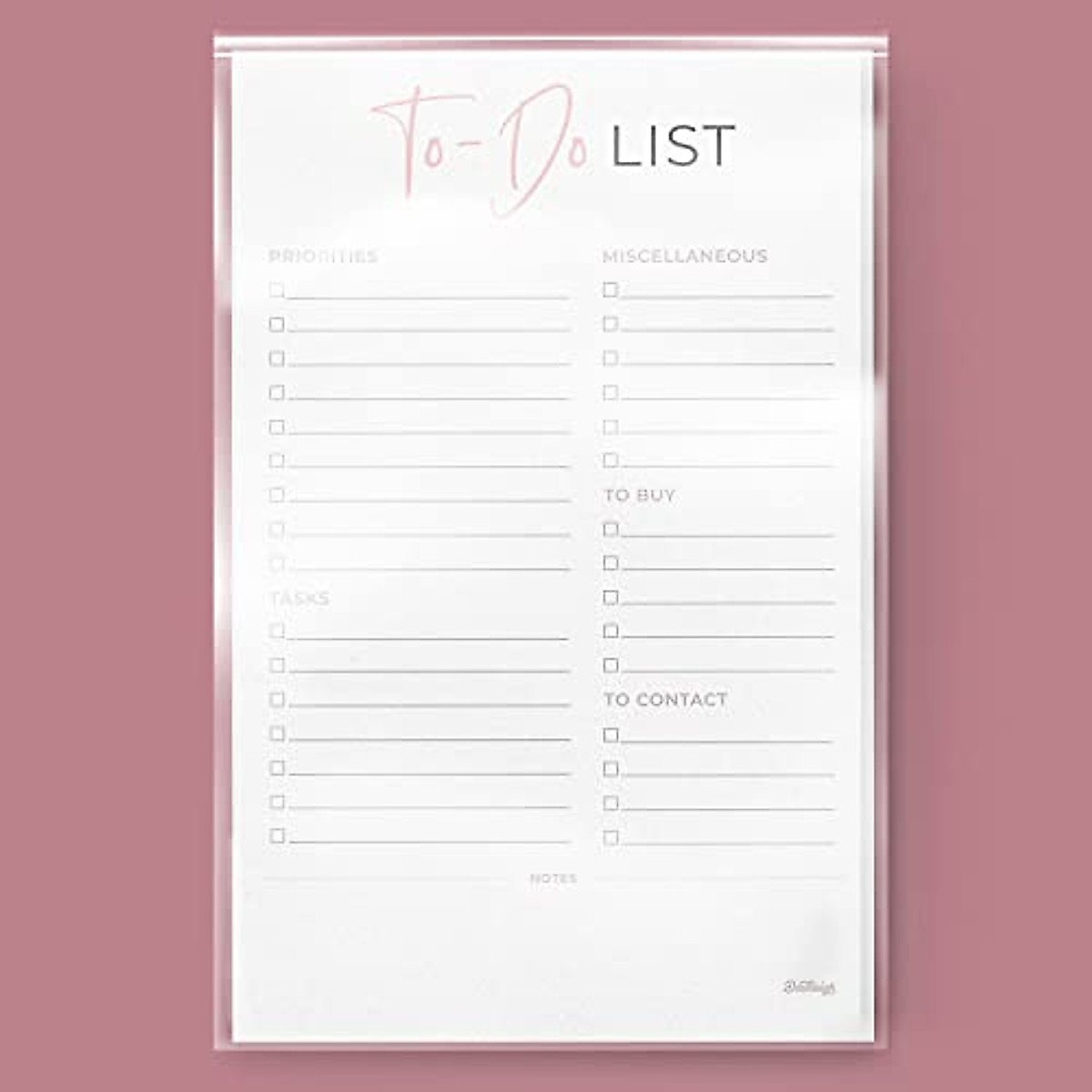 To-Do List Rose Gold Planner Notepad, 5.5 x 8.5 in. (To-Do List)