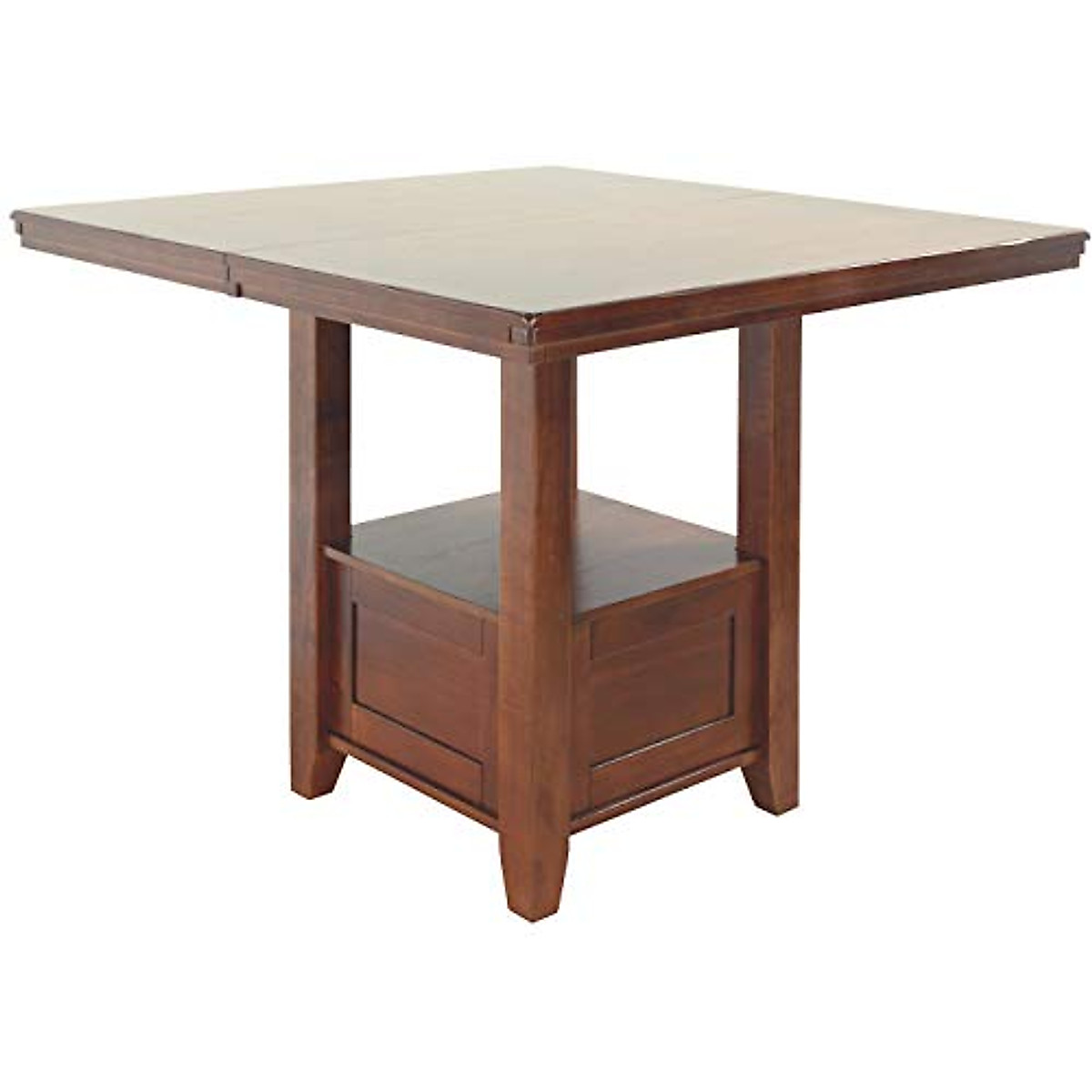 Signature Design by Ashley Ralene Traditional 36" Counter Height Dining Room Extension Table, Medium Brown