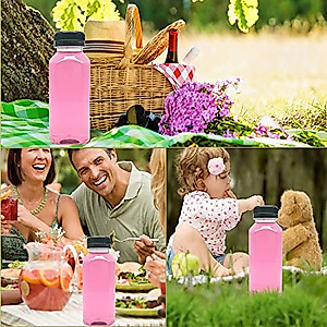 MFDSJ 10 Pcs 8 OZ Plastic Fillable Juice Bottles, Clear Bulk Beverage Containers, for milkshakes, Juice, Milk and Homemade Beverages