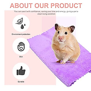 Remerry 40 Pieces Guinea Pigs Blankets Hamster Fleece Cage Liners Soft Guinea Pig Bedding Cage Liner Small Animal Blanket Bathe Towels Sleep Bedding (29.5 x 13.8 inches)