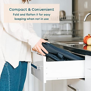 Reusable Insulated Grocery Bag - Leak Proof, Large Insulated Cooler Bag - Insulated Shopping Bags for Groceries - Travel Cooler Bag for Frozen and Hot Food with Zippered Top - Beach, Picnic (Caramel)