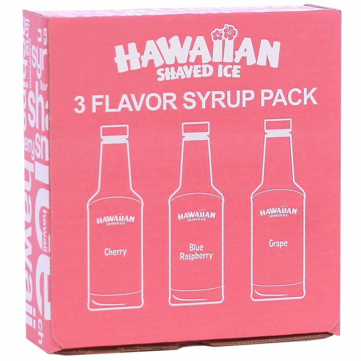 Hawaiian Shaved Ice Syrup Assortment, 3 - 16oz Bottles Of The Most Popular Flavors: Cherry, Grape, Blue Raspberry. Perfect For Shaved ice, Snow Cones, Sodas, Ice Pops, and Slushies. Allergy-friendly