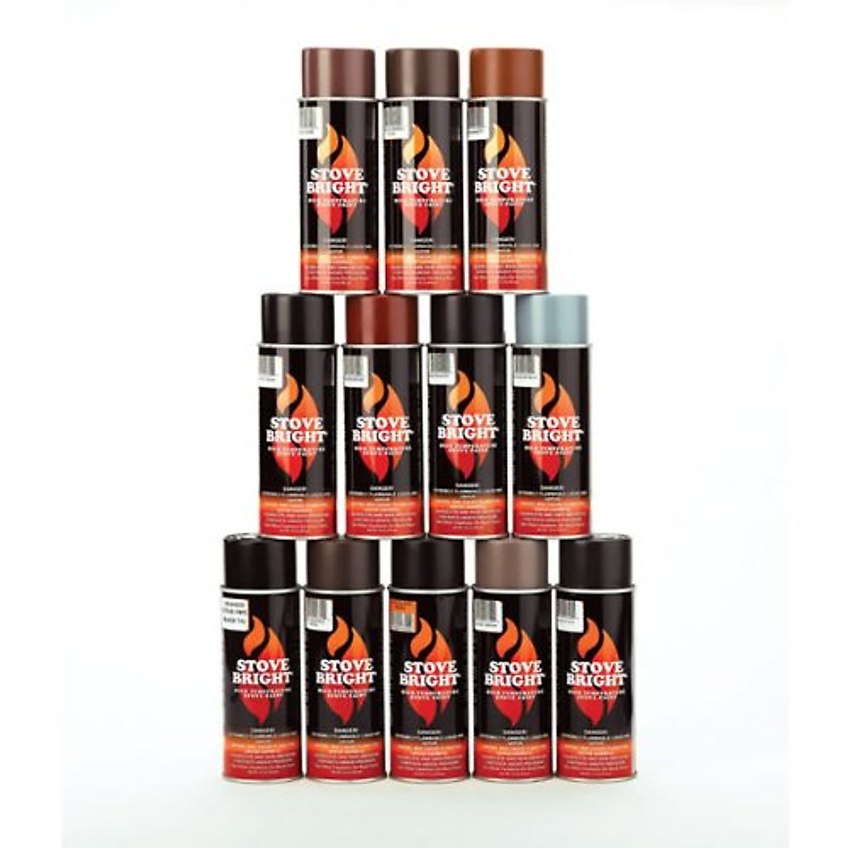 Stove Bright Fireplace Satin Black Paint - High Temp Satin Black Spray Paint, Withstands up to 1200° F, Quick Drying, Retains Color, Easy Application