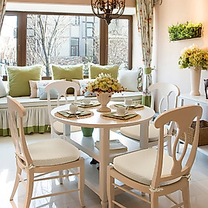 BUYUE Luxury 100% Pure Memory Foam Chair Cushion 1 Pack, Jacquard 16" U-shape Comfortable Dining Chair Pad, Removable Slip Resistant Kitchen Chair Seat Cushion, (1 piece, Beige)