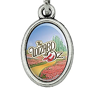 The Wizard of Oz Ruby Slippers Logo Metal Bookmark Page Marker with Oval Charm