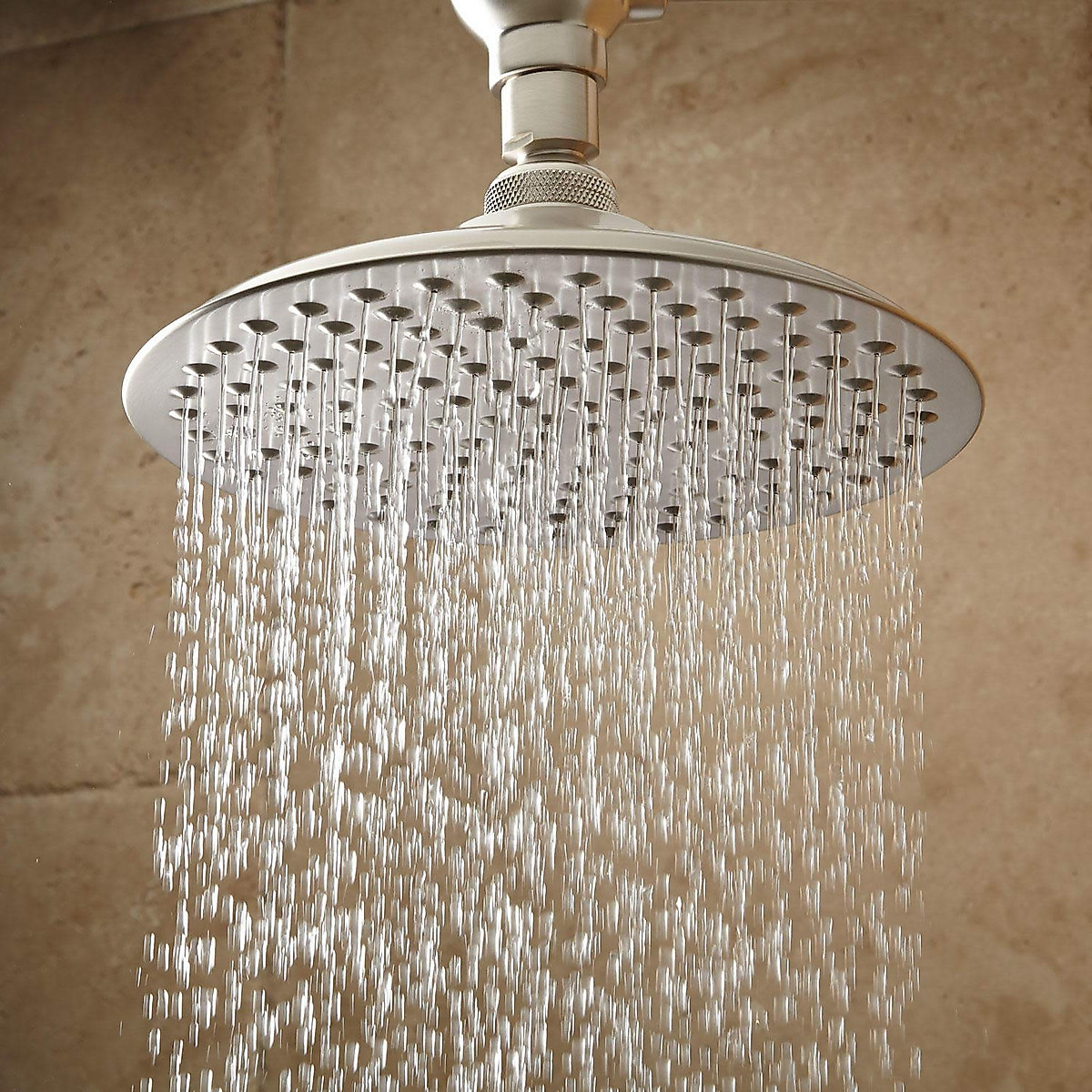 Signature Hardware 401373 Bostonian 1.8 GPM Single Function Rain Shower Head - Brushed Nickel