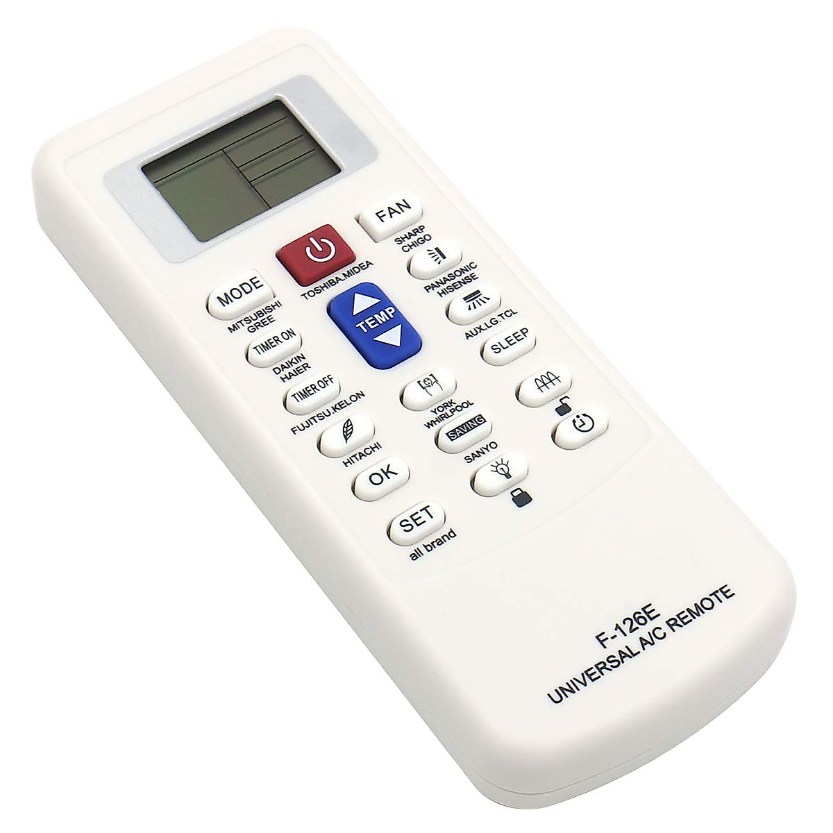 Baomain Plastic Shell Universal LCD Display Air Conditioner A/C Remote Control