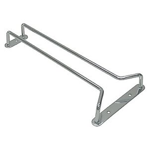 24 Inch Chrome Hanging Wine Glass Stemware Storage Rack
