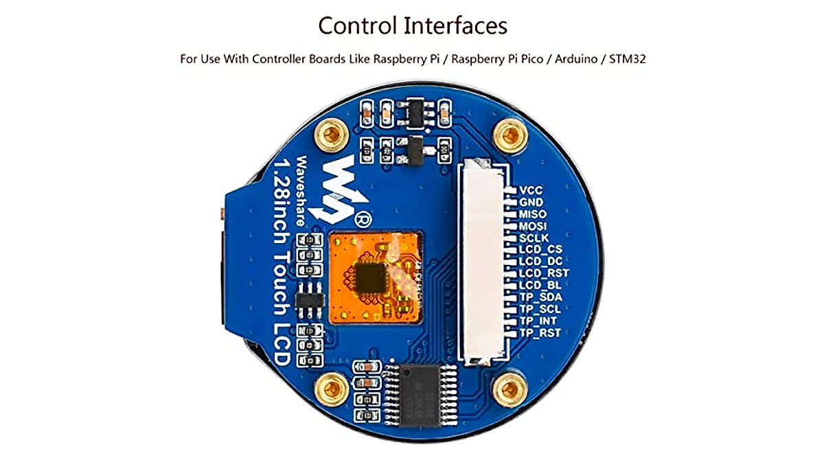 1.28-inch Touch Round LCD Module – Vibrant IPS Display & Touch
