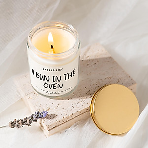 Baby Pregnancy Announcements, Baby Shower Gifts Ideas - A Bun in The Oven Candles, Pregnancy Reveal to Parents, Best Pregnancy Announcement Gift for Grandparents, Uncle, Aunt