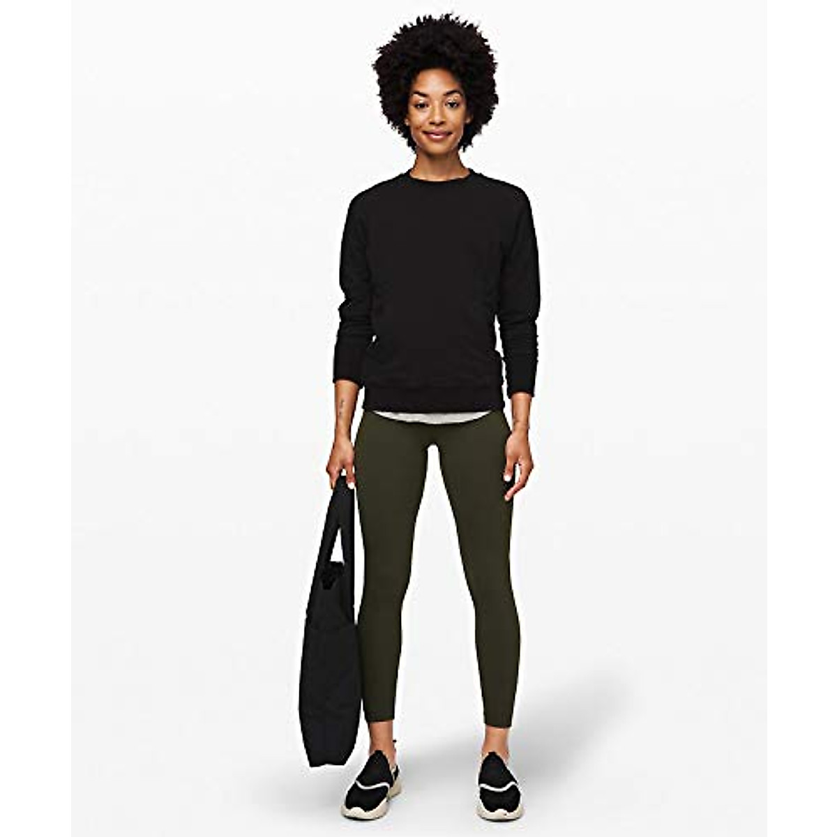 Lululemon Align II Stretchy Yoga Pants - High-Waisted Design, 25 Inch Inseam, Dark Olive, Size 8