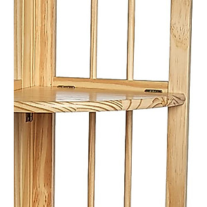 Casual Home 4-Shelf Corner Folding Bookcase, Natural