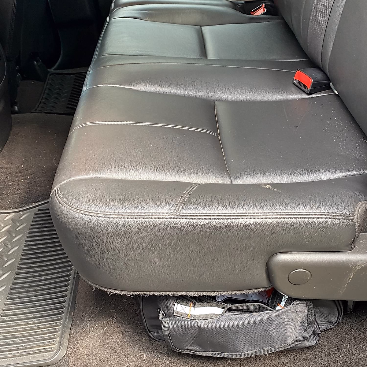 Winunite Compatiable with 2025-2024 F150 4 Doors Underseat Storage Bag Full Size Pickup Under Seat Organizer with 3 Detachable Inner Dividers Anti-slip Bottom Bag