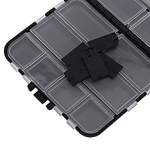 VGEBY1 Fishing Tackle Boxes, Portable 26 Individual Compartments Fishing Hook Organizer for Storing Swivels Jigs Hooks