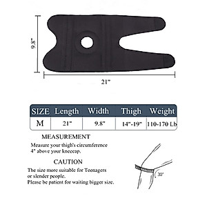 Hiski Knee Braces for Knee Pain for Teenagers Womens, Compression Knee Sleeve with 4 Spring Stabilizers for Knee Support, Adjustable Knee Compression Sleeve for Meniscus Tear,Pain Relief or Sports