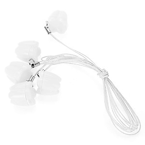 ANGGREK Milk Tooth Saver Necklaces, 5pcs Plastic Baby Milk Tooth Storage Box with Rope Tooth Saver Necklaces(White)