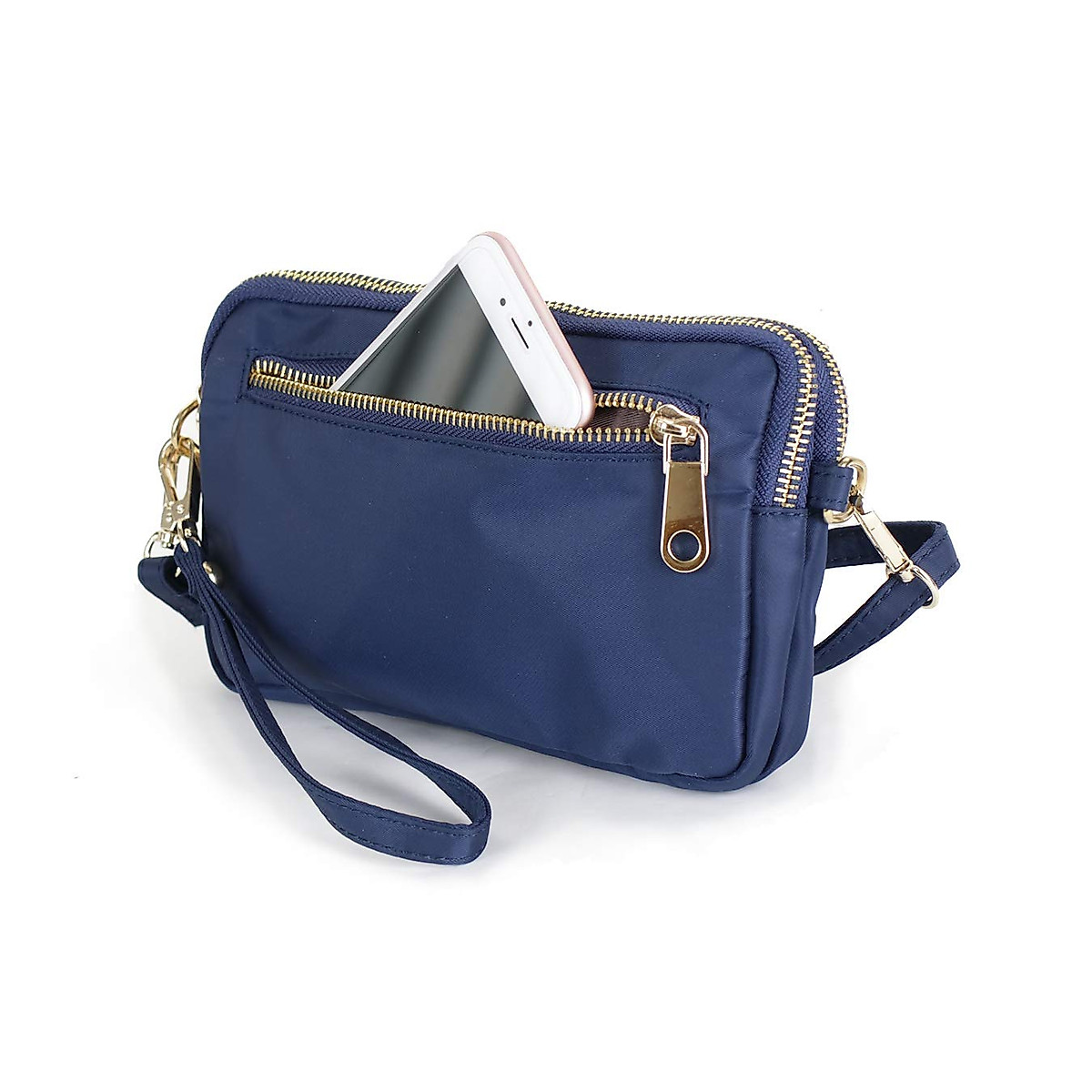 22Tote Small Lightweight Nylon Crossbody Bag (Navy)