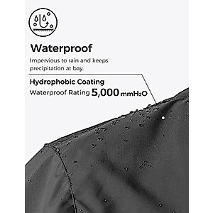 Wantdo Men's Snowboard Waterproof Rain Jacket Cold Weather Snow Gear Gray M