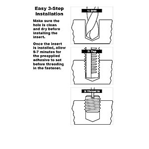 E-Z LOK - 319-8 E-Z Lok Externally Threaded Insert, C12L14 Carbon Steel, Meets AISI 12L14, 1/2"-13 Internal Threads, 5/8"-11 External Threads, 0.625" Length, Made in US (Pack of 5)