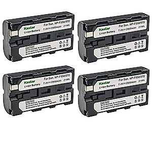 Kastar NP-F570 Battery (4-Pack) for Sony L Series InfoLithium Battery NP-F570, NP-F550, NP-F530, NP-F330 and Sony DCRVX2100, HDRFX1, HD1000U, HVRZ1U, HXR-NX5U, NEX-FS100 Cameras