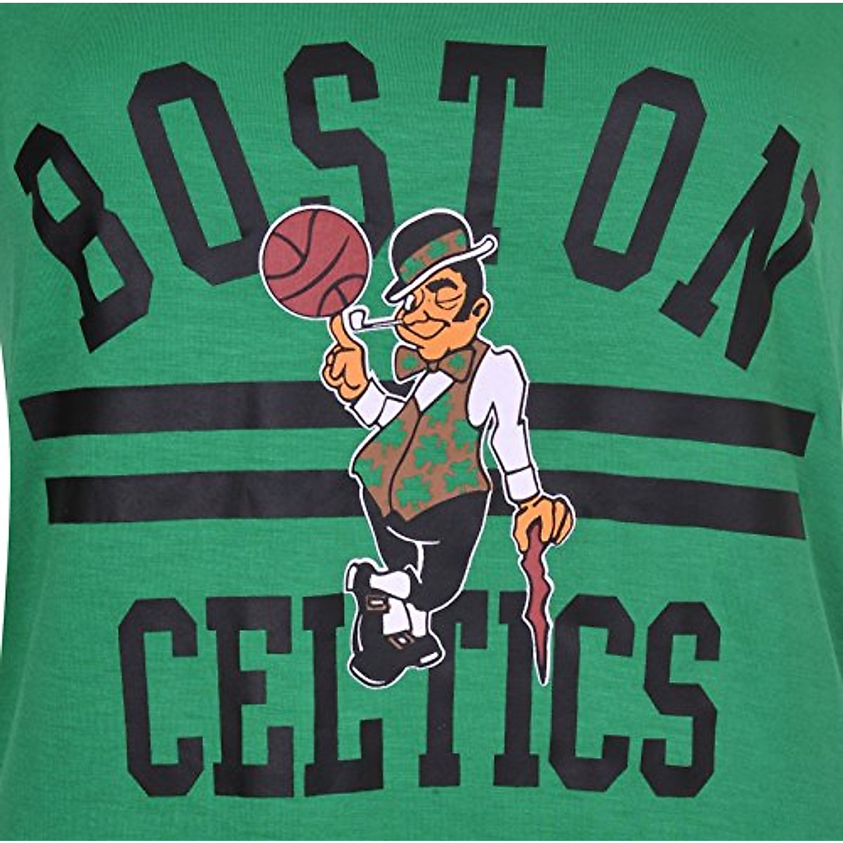 Ultra Game NBA Boston Celtics Womens Box Out Varsity Stripe Tee Shirt, Team Color, Medium