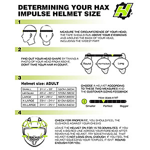 HAX Full Face Motorcycle DOT Approved Helmet with Dual Rear Wing and Pinlock Ready - Lightweight and Durable Motorbike Street Bike Helmet for Adults (Impulse Devour Yellow,S)