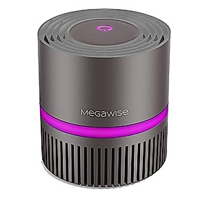 MEGAWISE H13 True HEPA Air Purifier Cleaner for Home Bedroom Small Room Office, help to purify for Smoke, Dust, Pet Dander, Ozone Free, Fully Certified