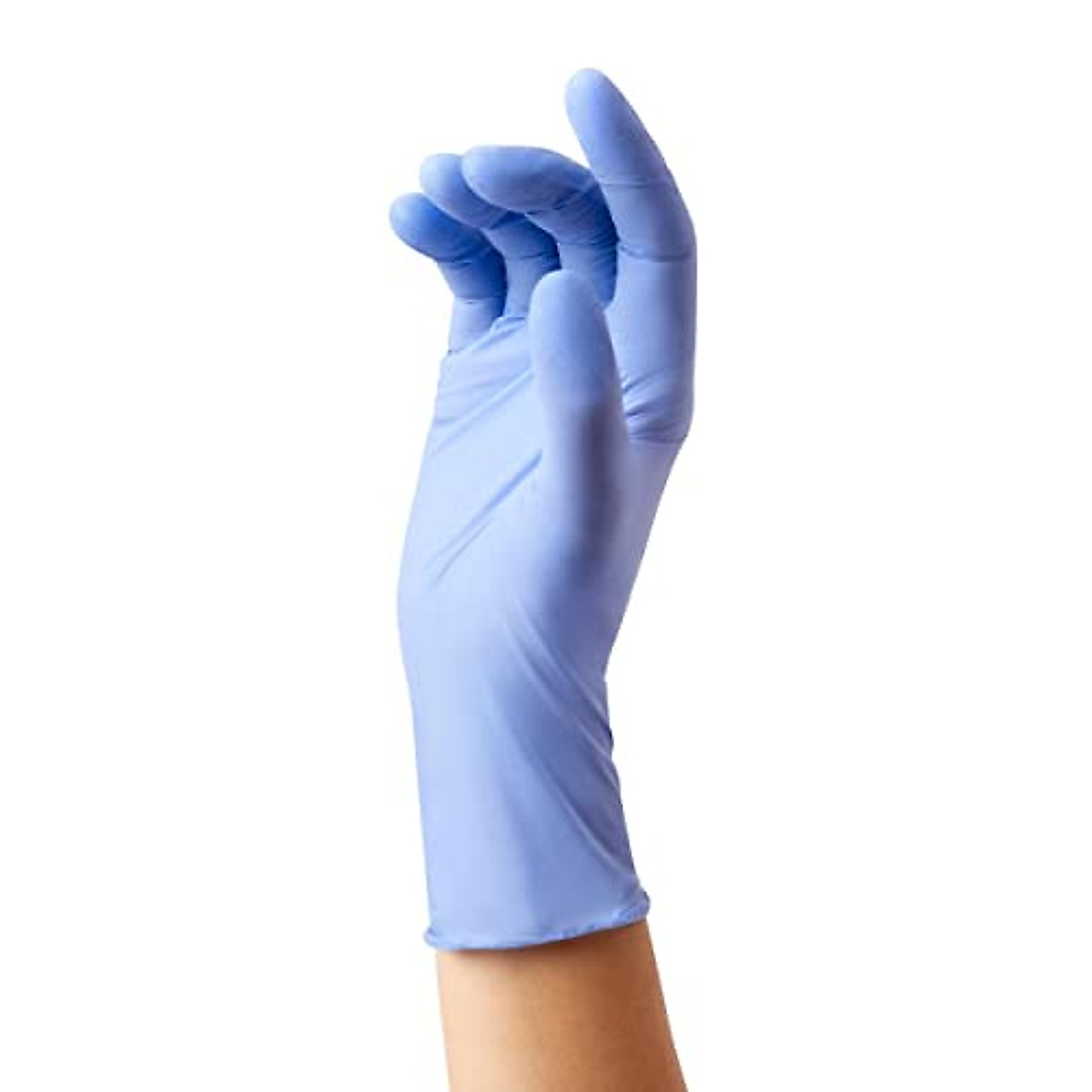Medline FitGuard Select Powder-Free Nitrile Violet Blue Exam Gloves with Textured Fingertips, Size Medium, Box of 250