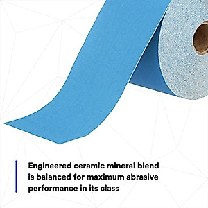3M Stikit Blue Abrasive Sheet Roll, 36221, No Hole, 2-3/4 in x 30 yd, 180+ Grade, Automotive Sanding Roll Sandpaper for Coating Removal, Body Repair, Auto Sanding