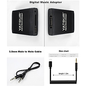 Volvo Stereo AUX Adapter, Digital Car Input Interface with SD Card, MP3 3.5mm AUX in, Music Player for Volvo HU-XXX Series 1995-2009 (M06-VOLHU)