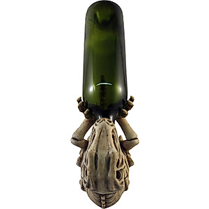 DWK - Fossil Fuel - T-Rex Dinosaur Dino Skeleton Wine Holder Display Caddy Bottle Rack Figurine Jurassic Tyrannosaurus Bones Home Bar Décor Dining Accent, 9.5-inch