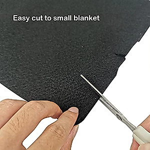 Buraku Welding Blanket Fireproof | Heat Resistant Up to 1800°F | Flame Retardant Fabric Material Carbon Felt for Welders | Plumbers Cuttable 36 by 36 Inches