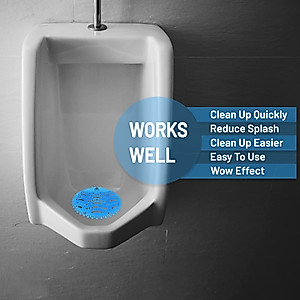 BAMTOLI VIEW - Urinal Screen Deodorizer, 10 pack, Urinal Cakes, Anti-Splash Urinal Screens for Toilet Odor Protection, 30-Day Use, Fits Most Urinals at Restaurants Offices Schools, Blue Ocean Scent