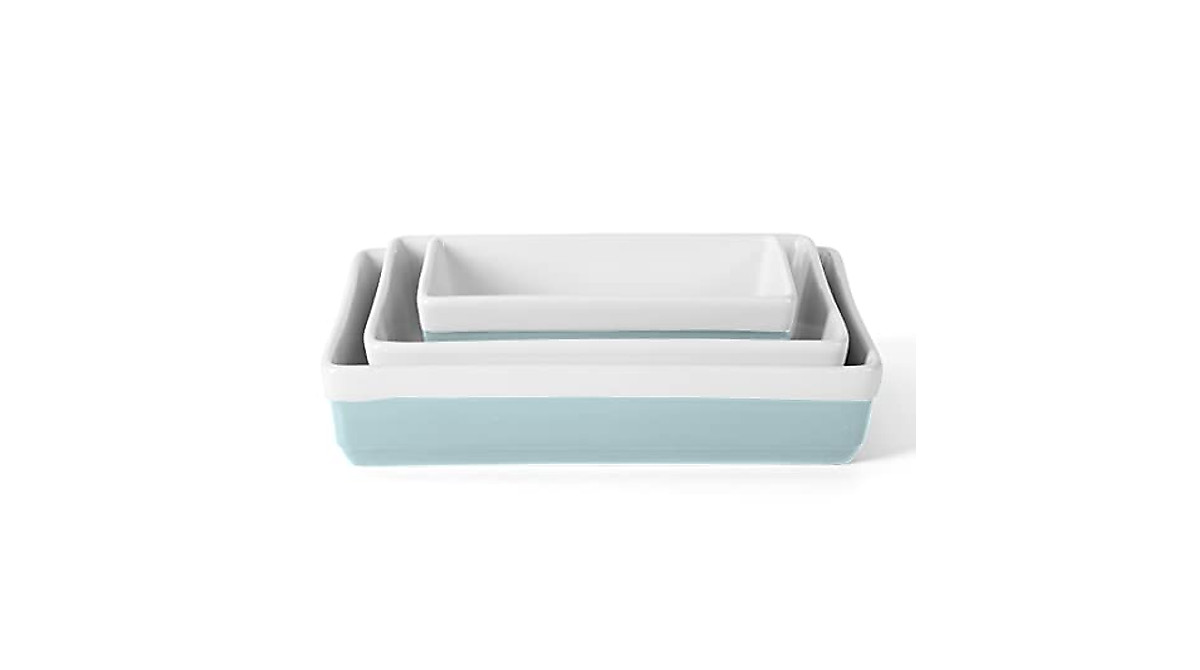 Martha Stewart 3-Piece Stoneware Bakeware Set for Oven & Table