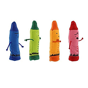 MerryMakers The Day the Crayons Quit Finger Puppet Playset, Set of 4, 5-Inch Each