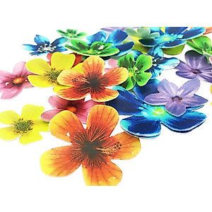 Set of 30 Edible Cupcake Toppers Christmas Cake Topper Wedding Cake Birthday Party Food Decoration Mixed Size & Colour (Flower)