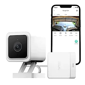 Wyze Smart Garage Door Opener w/built-in HD Video, Remotely Control Garage Door, 1080p HD Video w/Color Night Vision, Two-Way Audio