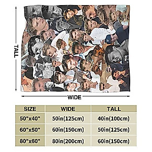 MEROHORO Austin Butler Throw Blanket 80" x 60" (3 Sizes), Lightweight, Ultra-Soft & Comfy Flannel Blanket, Microfiber Fleece Blanket, Anti-Pilling Plush Blanket for Couch, Bed, Sofa