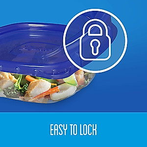 Ziploc Food Storage Meal Prep Containers Reusable for Kitchen Organization, Dishwasher Safe, Variety Pack, 20 Count