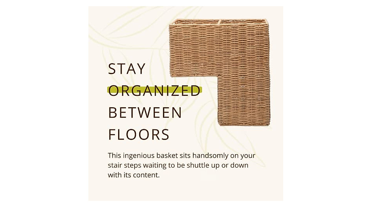 Kouboo Wicker Step Basket - Stylish Home Storage Solution