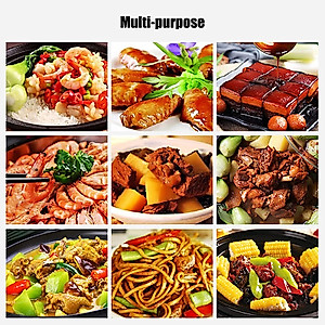 Moroccan Slow Tagine, Ceramic Casserole Saucepan Steaming Pot with Lid, for Electric Steamer Oven Dishwasher Disinfection Cabinet and ect,1l