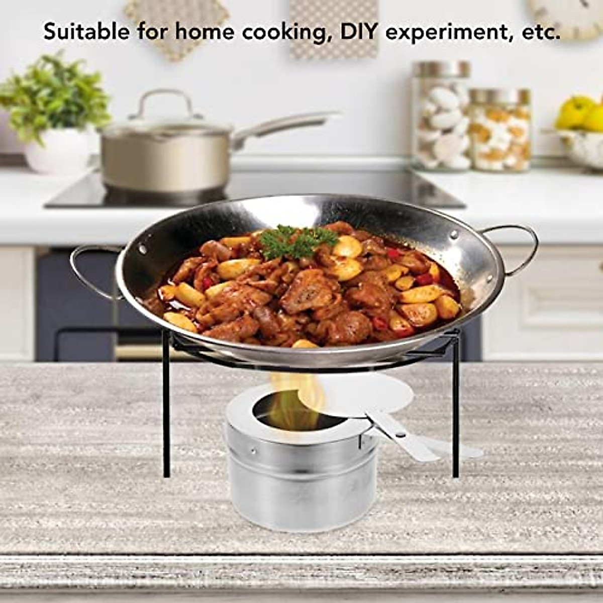 UPQRSG Stainless Steel Fuel Holder with Cover, Portable Chafing Fuel Holder, Chafer Canned Heat Fuel Box, Buffet Warmer Warming Trays for Buffet Barbecue Party